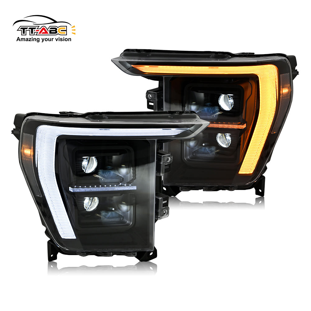 TT-ABC Full LED Headlights for 2021-2023 Ford F-150 F150 P702 14th Gen
