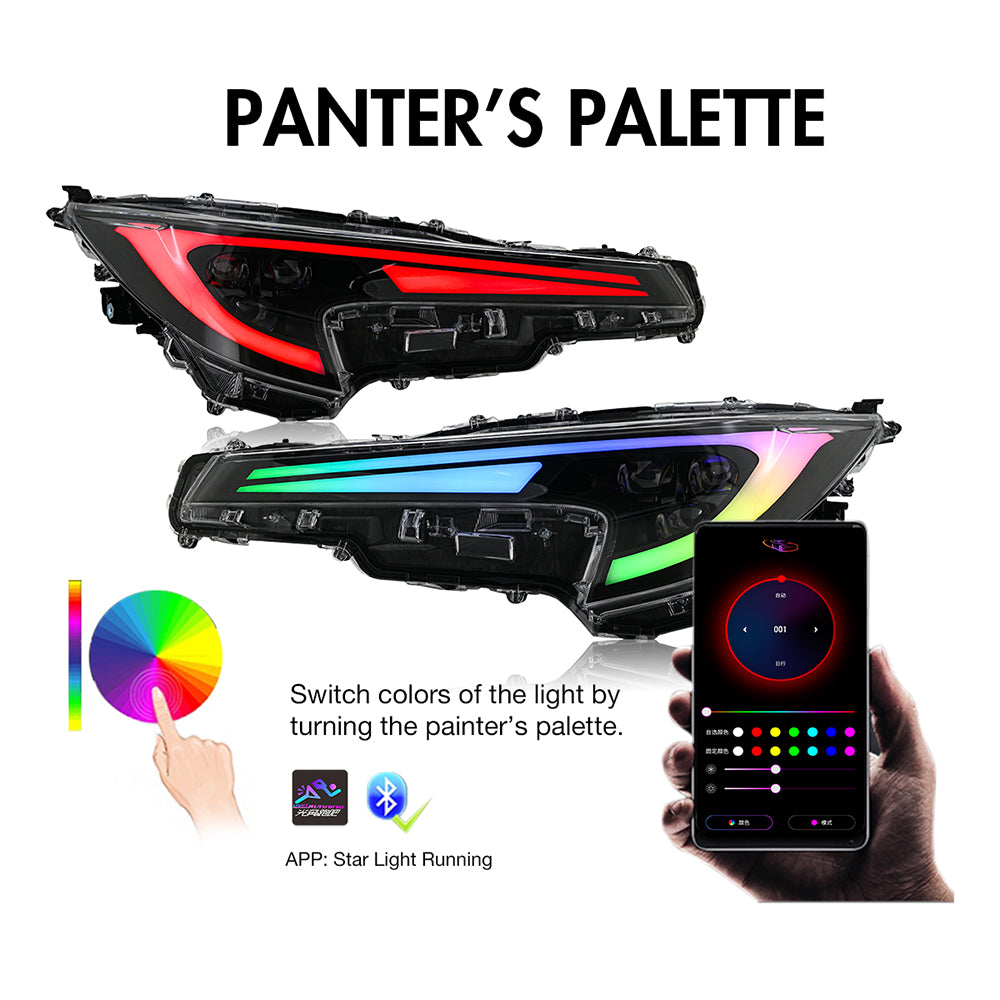 TT-ABC RGB Headlights for 2020-2026 Toyota Corolla Sedan/Hatchback/GR