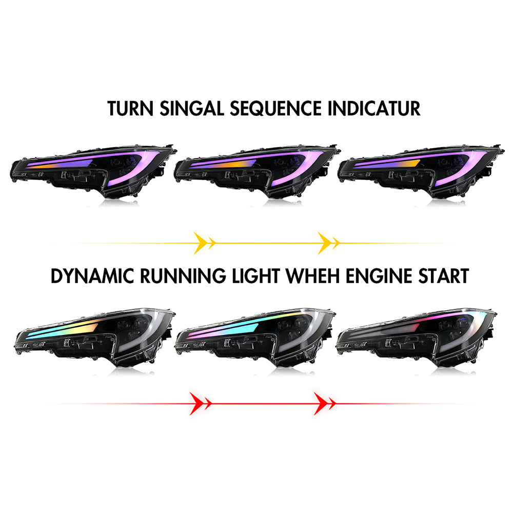 TT-ABC RGB Headlights for 2020-2026 Toyota Corolla Sedan/Hatchback/GR