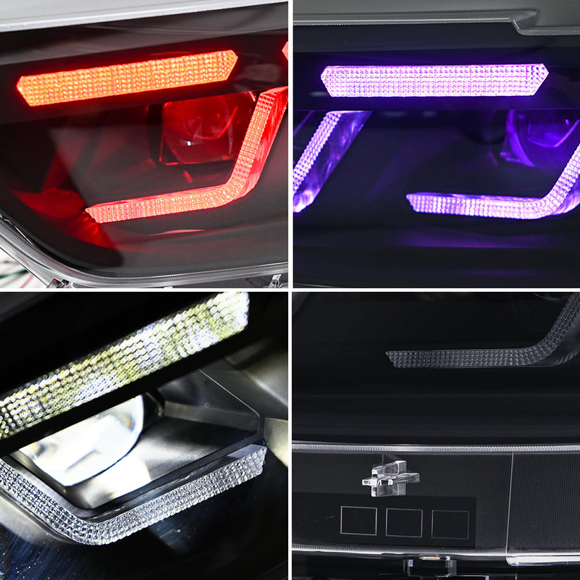 TT-ABC RGB Headlight For 2015-2017 Ford Mustang S550 Projector Front L