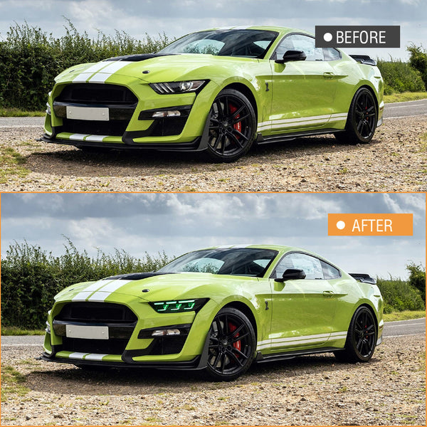TT-ABC RGB Headlight For 2015-2017 Ford Mustang S550 Projector Front L