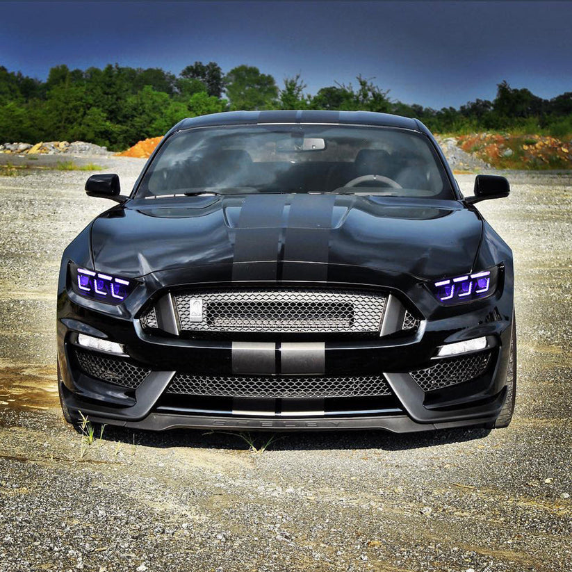 TT-ABC RGB Headlight For 2015-2017 Ford Mustang S550 Projector Front L