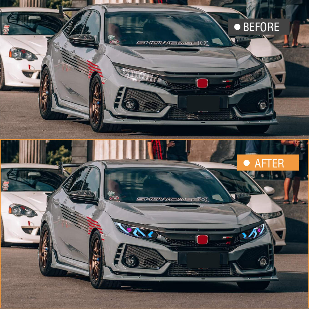 TT-ABC RGB Headlight for 2016-2021 Honda Civic 10th gen Sedan/Hatchback ...
